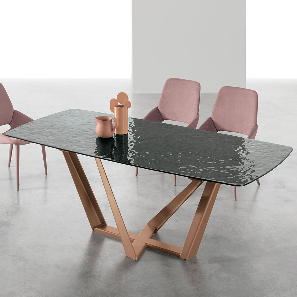 Masa dining Priamo Glass